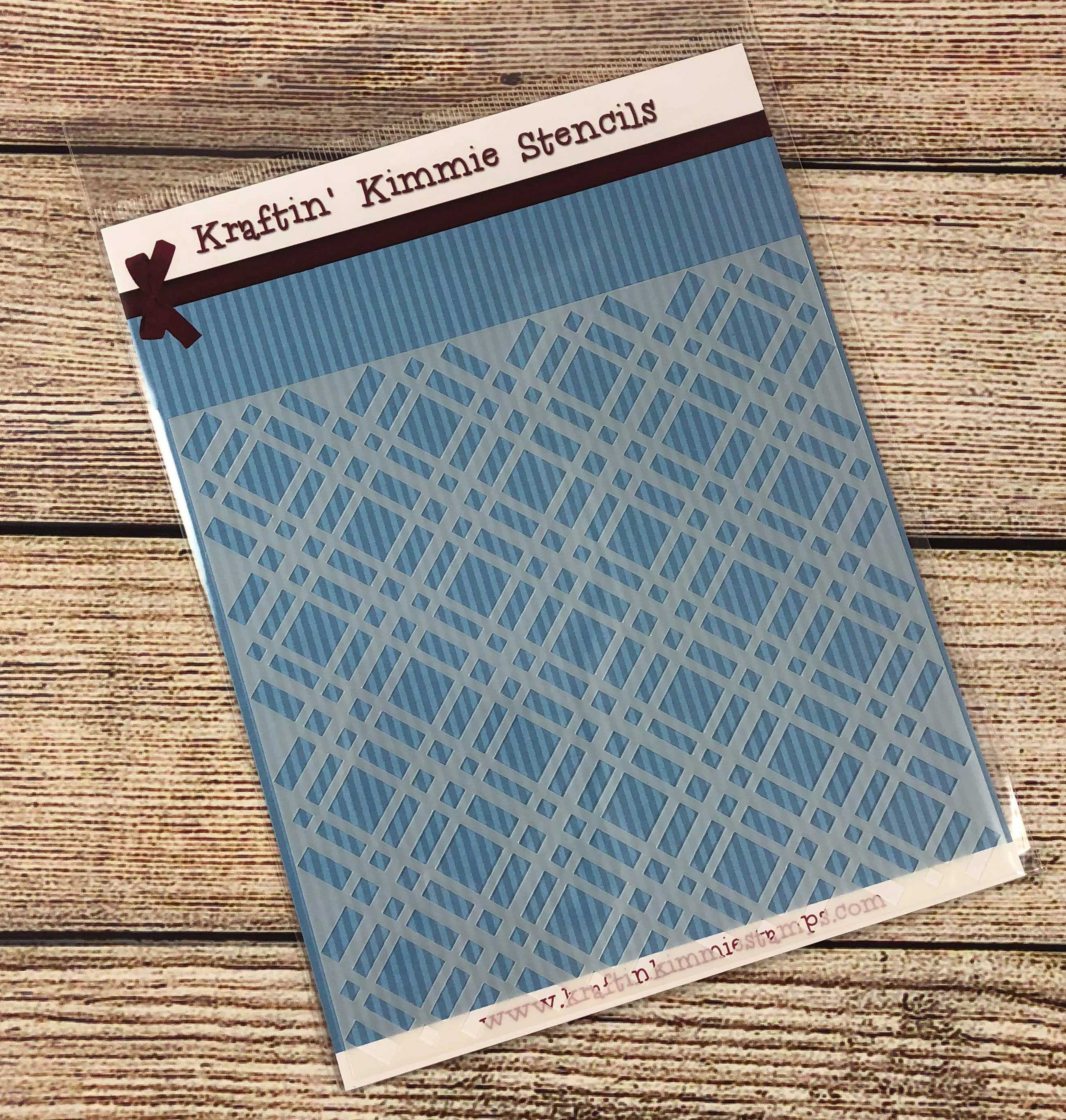 Perfect Plaid Stencil! - Kraftin Kimmie Stamps
