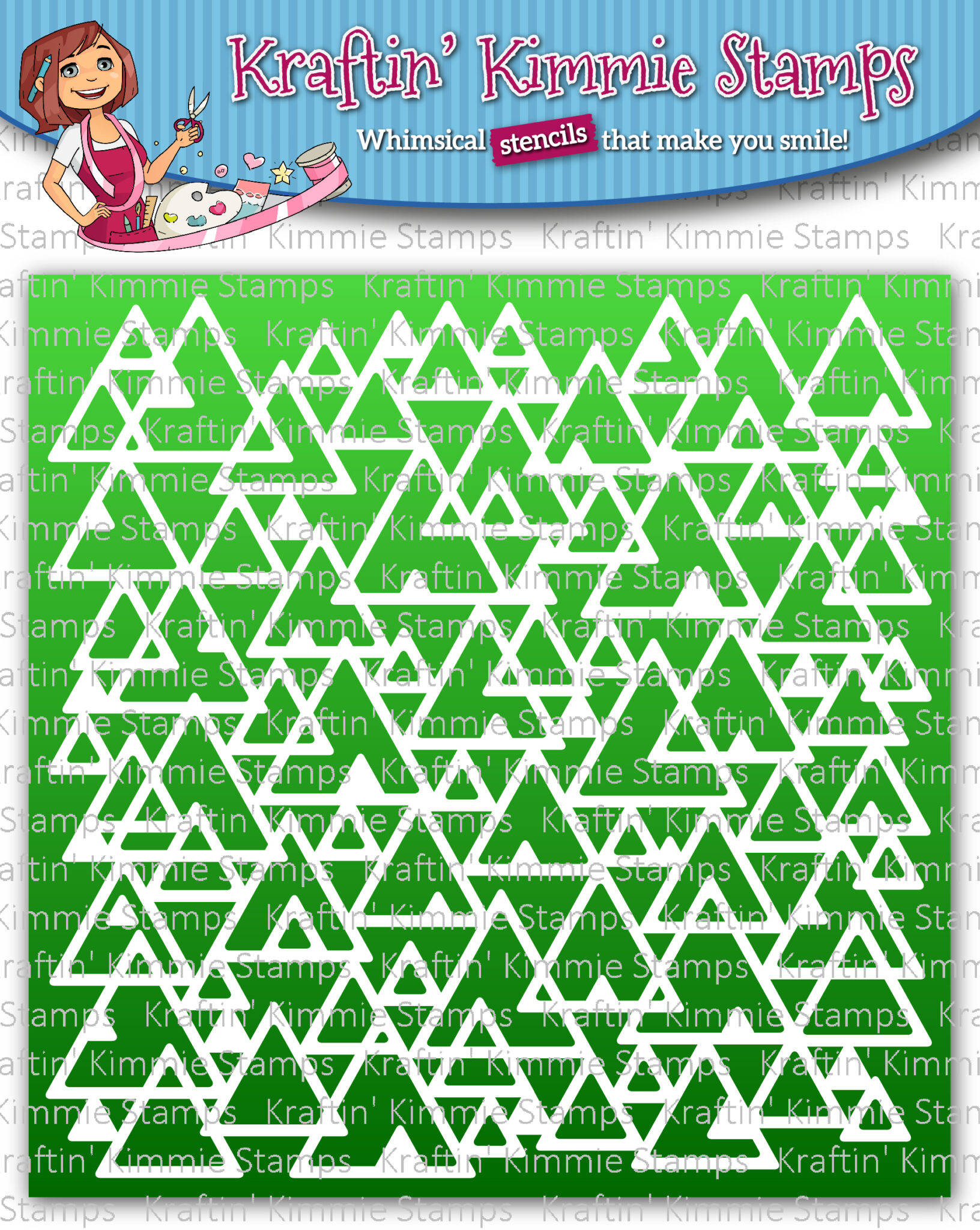 Tiny Triangles Stencil! – Kraftin Kimmie Stamps